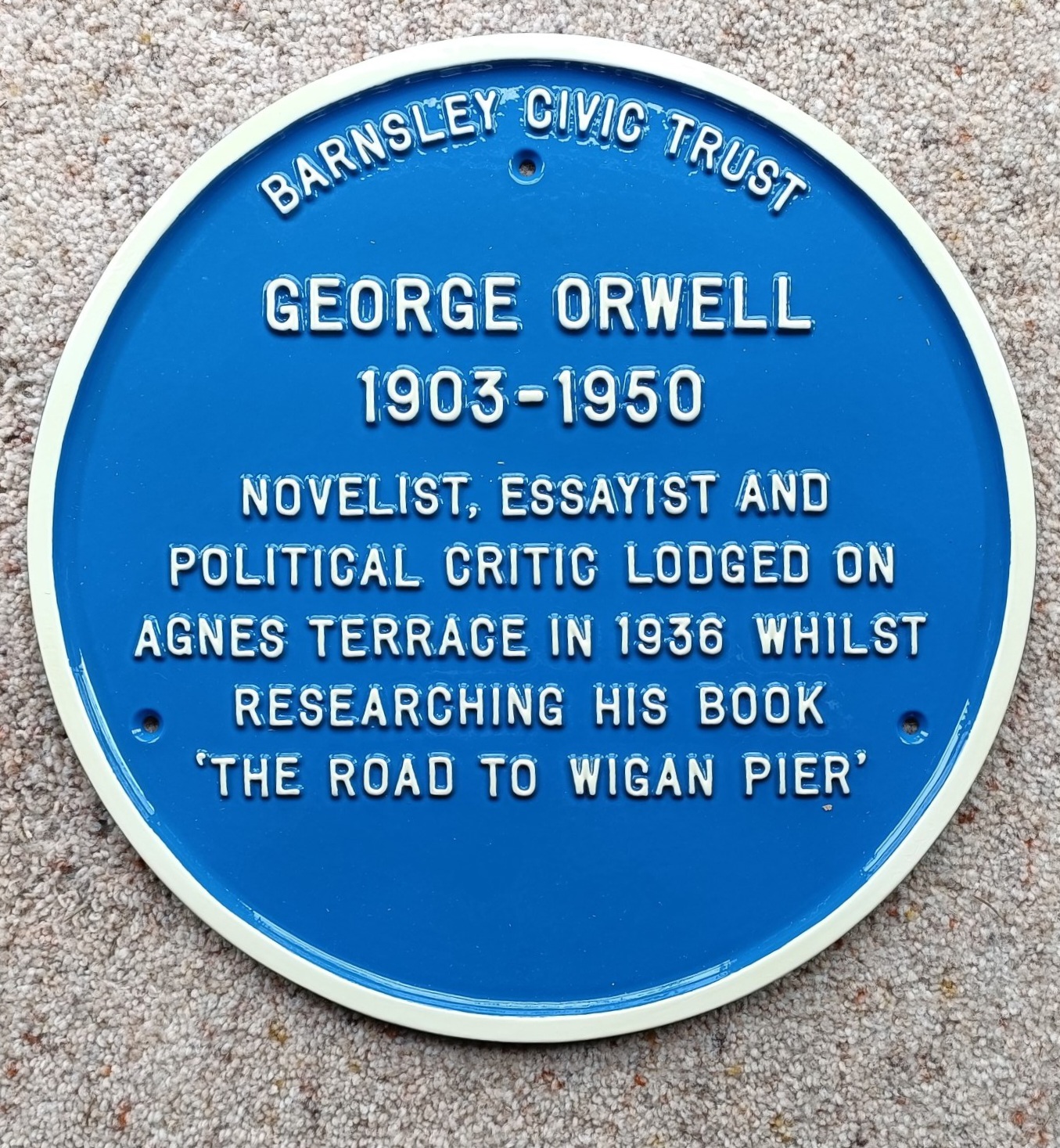George Orwell's stay in Barnsley: Blue Plaque and Talk